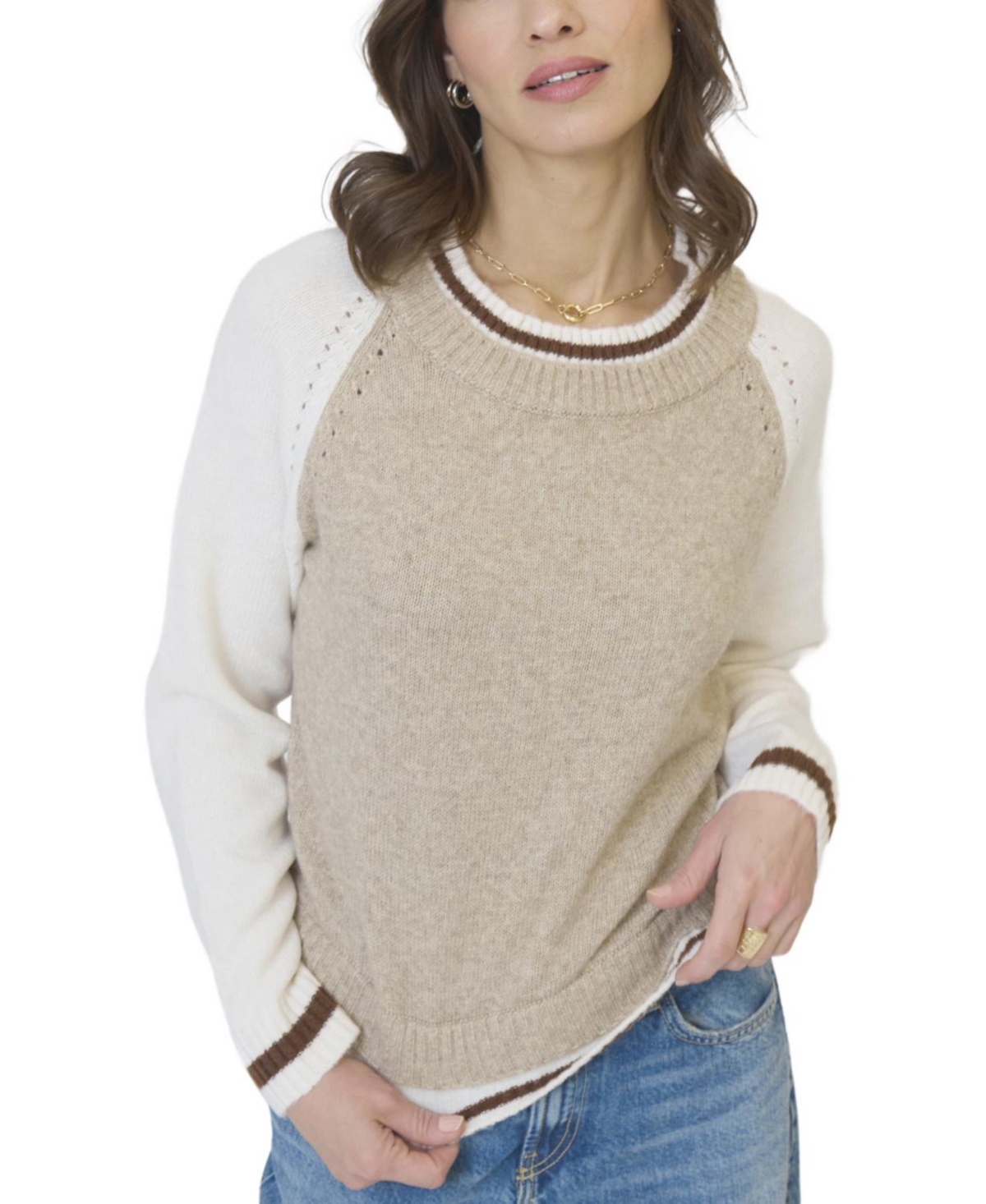 Click here for Central Park West Womens Olivia Baseball Sweater -... prices