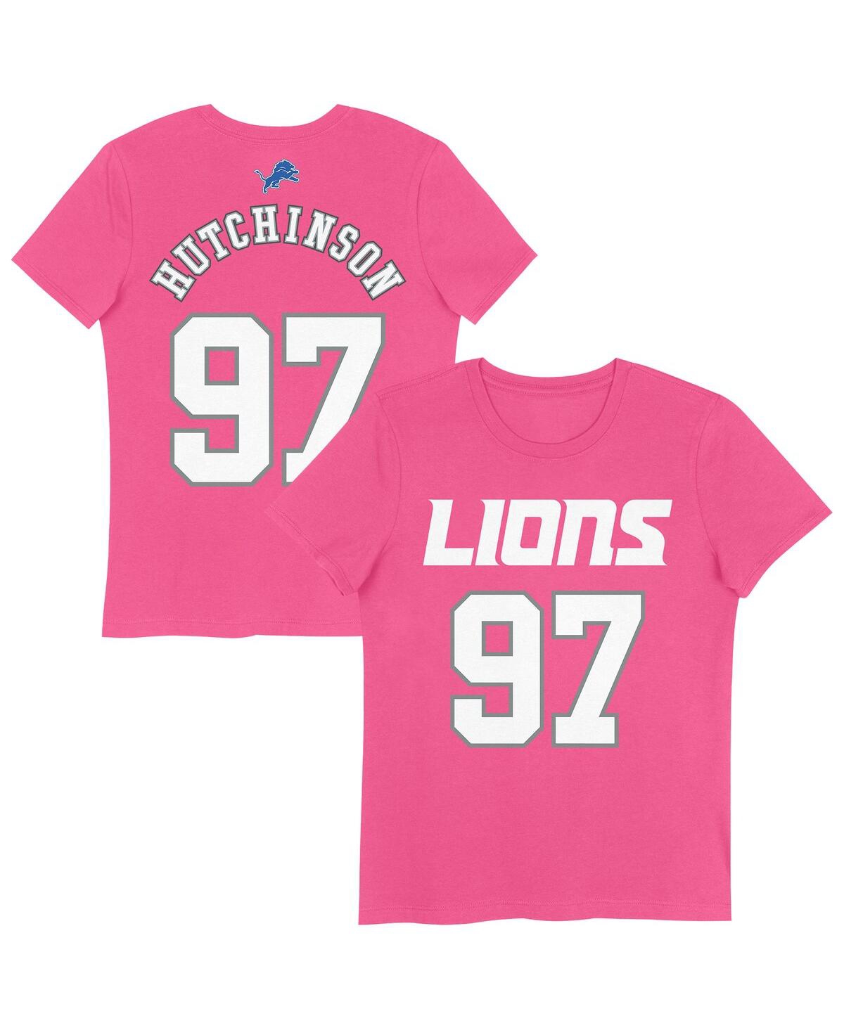 Click here for Nike Big Girls Aidan Hutchinson Pink Detroit Lions... prices