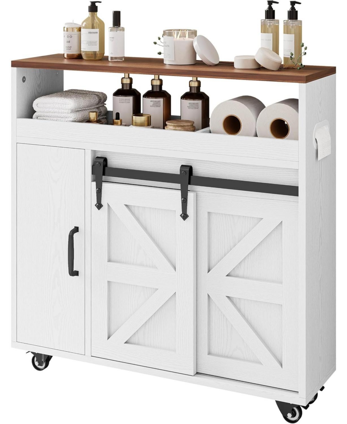Click here for Toilet Paper Cabinet with Rolling Wheels  Paper Ho... prices