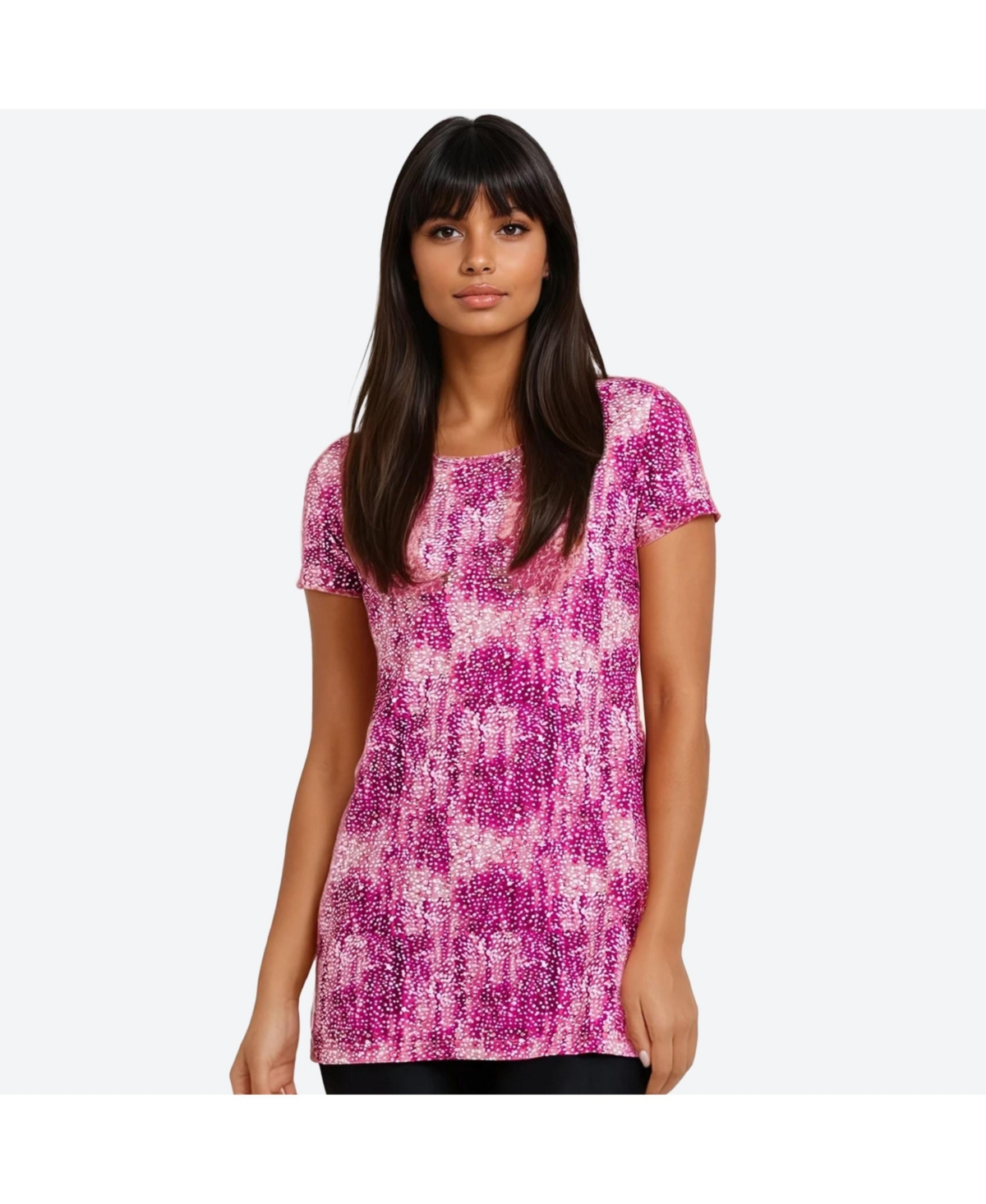 Click here for Calypsa Plus Size Anna Swim Tunic - Raspberry burs... prices