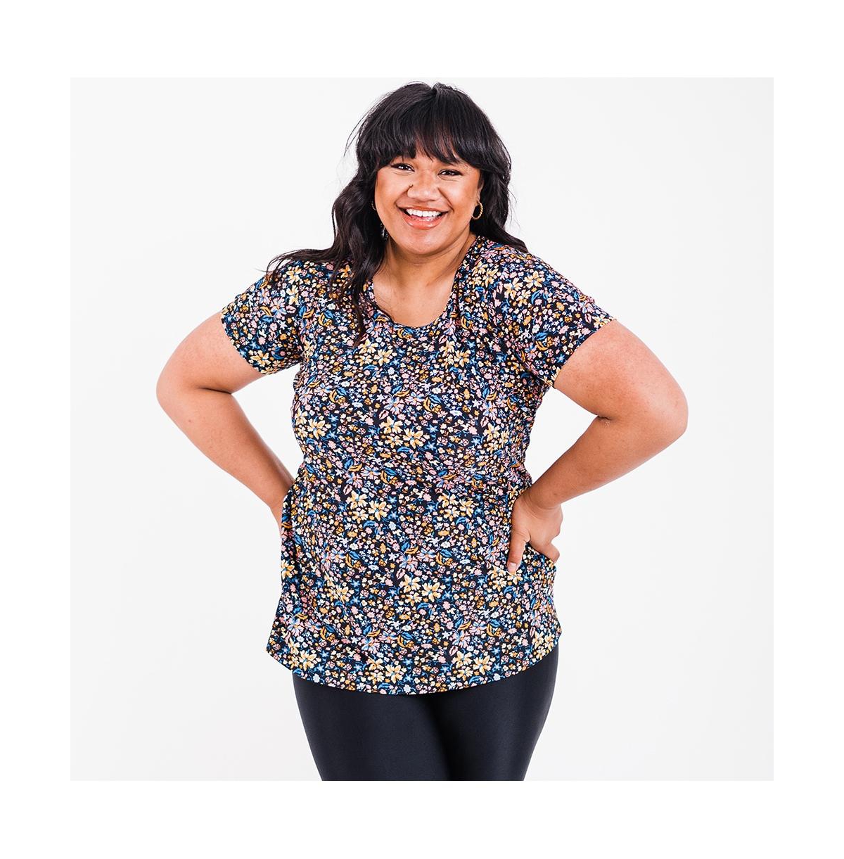 Click here for Calypsa Plus Size Anna Swim Tunic - Evening blosso... prices