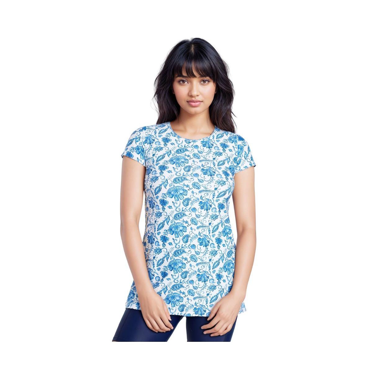 Click here for Calypsa Plus Size Anna Swim Tunic - Blue dreams prices