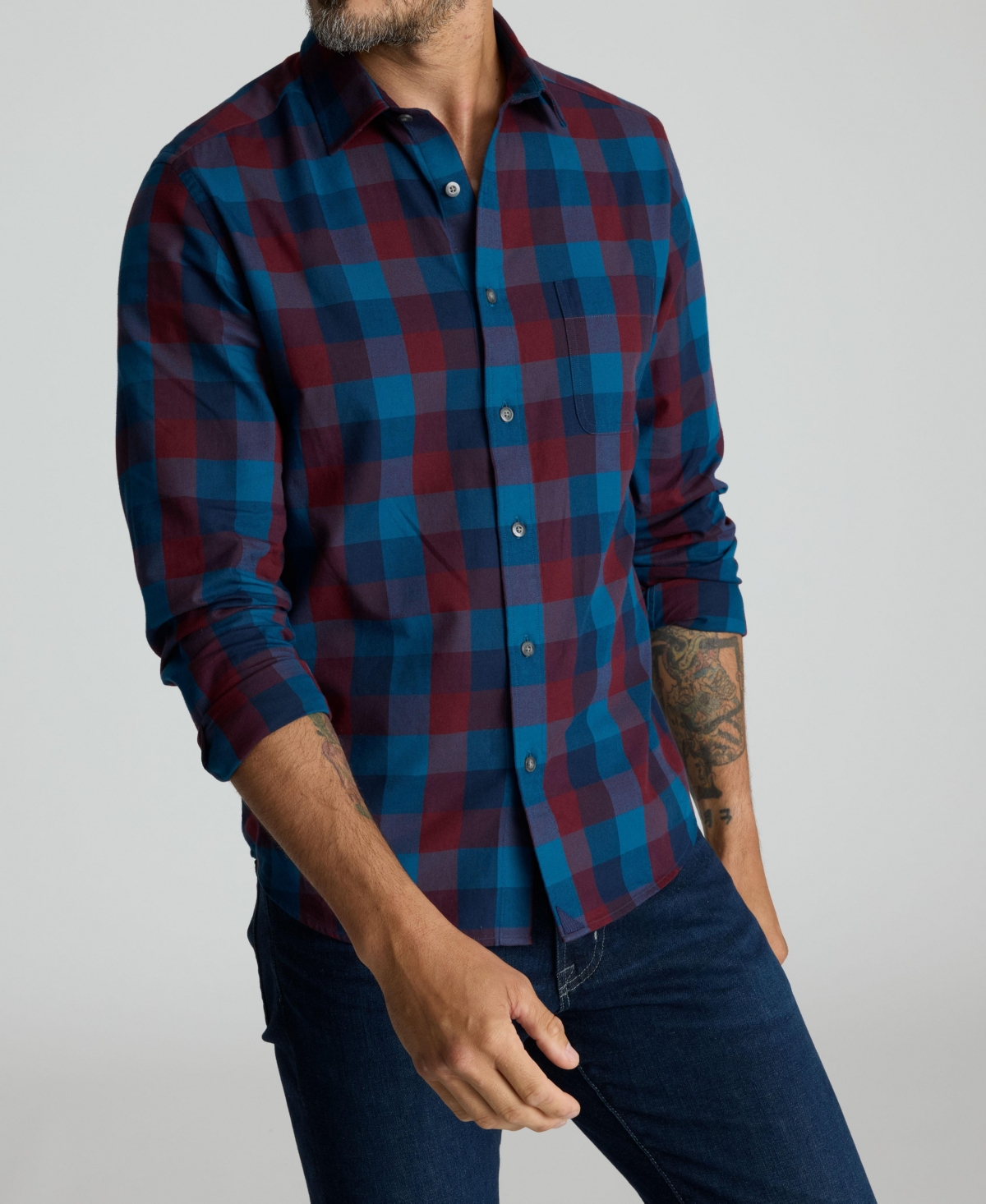 Click here for UNTUCKit Mens Regular Fit Wrinkle-Free Kaiser Butt... prices