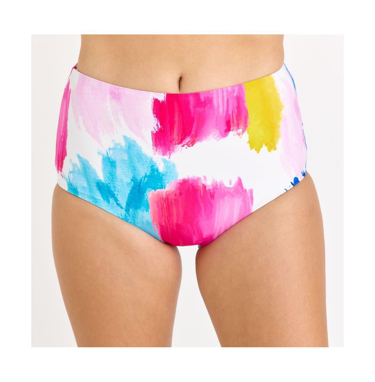 Click here for Calypsa Plus Size High-Waisted Bikini Bottom - Spr... prices