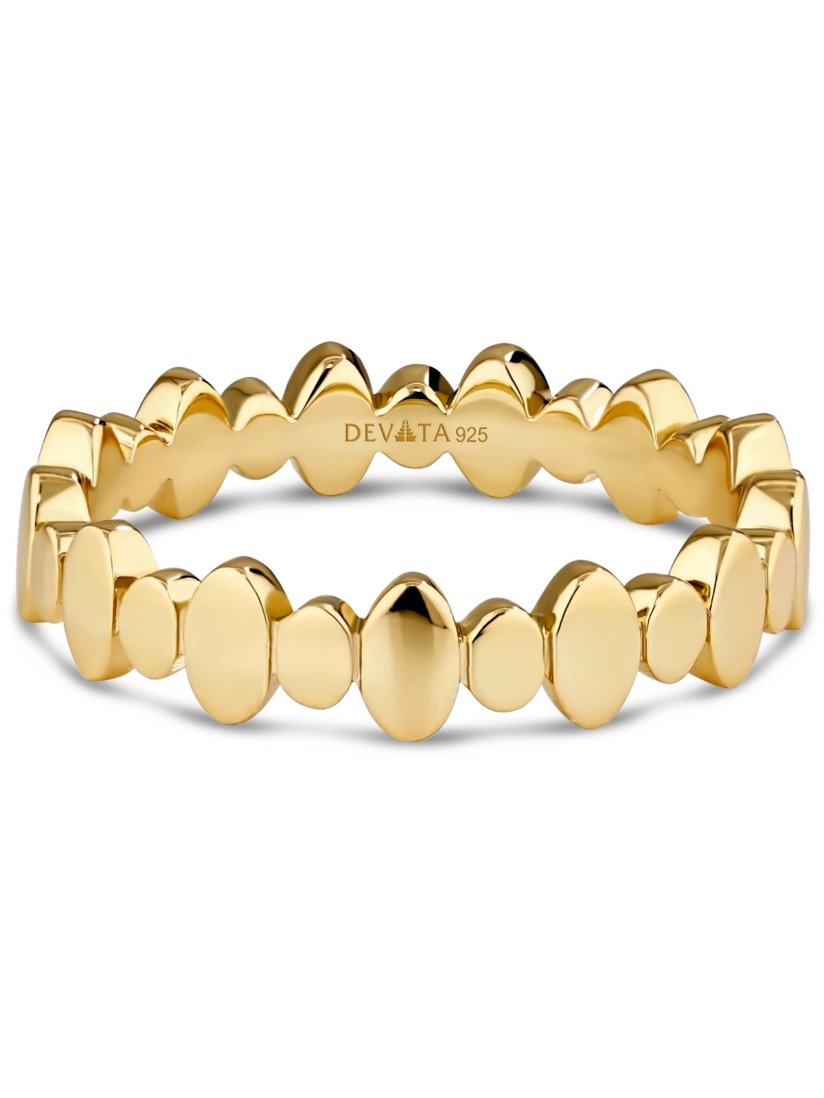 Click here for Devata Oval Link Ring in Gold Plated Sterling Silv... prices