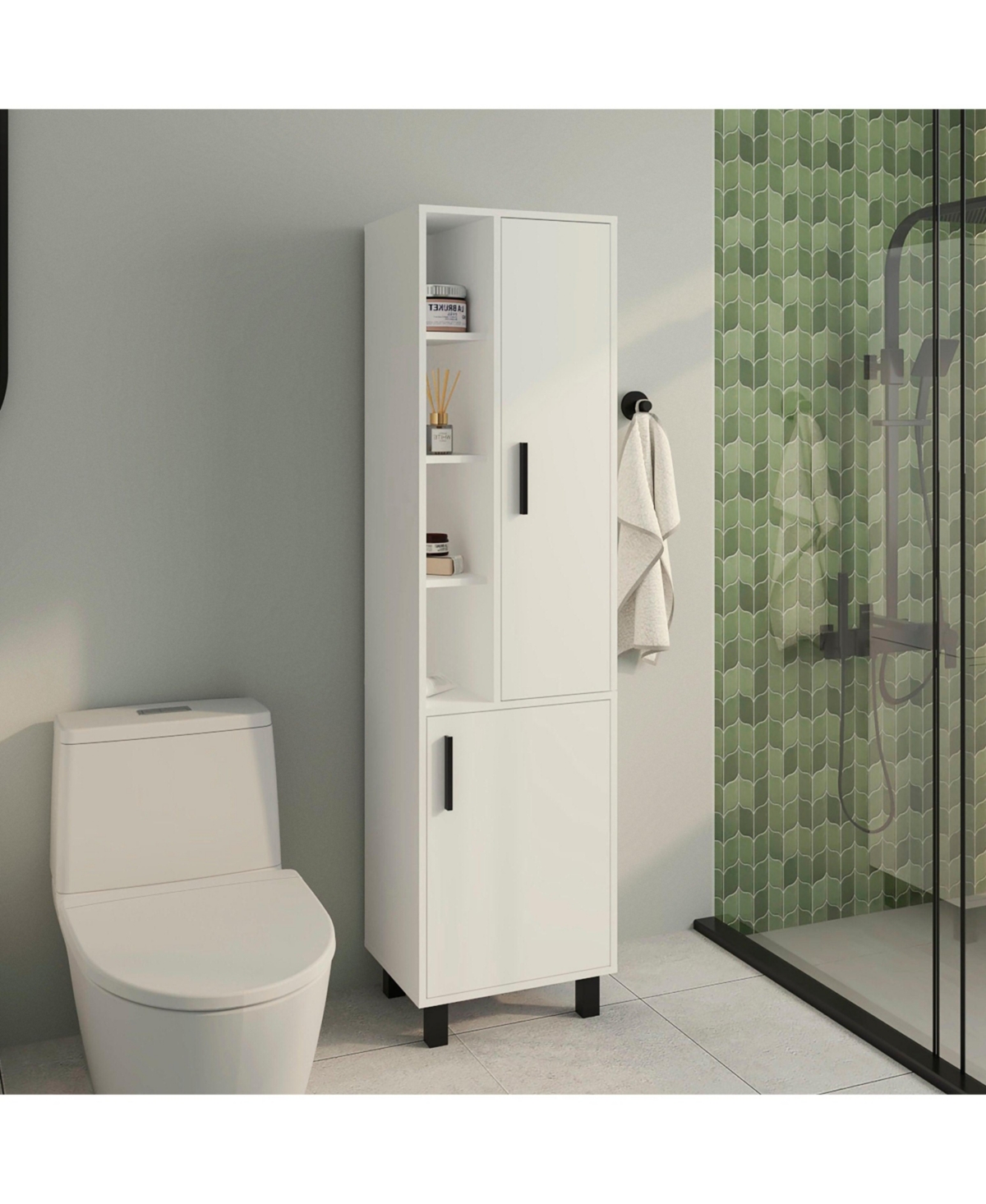 Click here for Depot E-Shop Nicut Storage Cabinet  2 Doors  9 She... prices