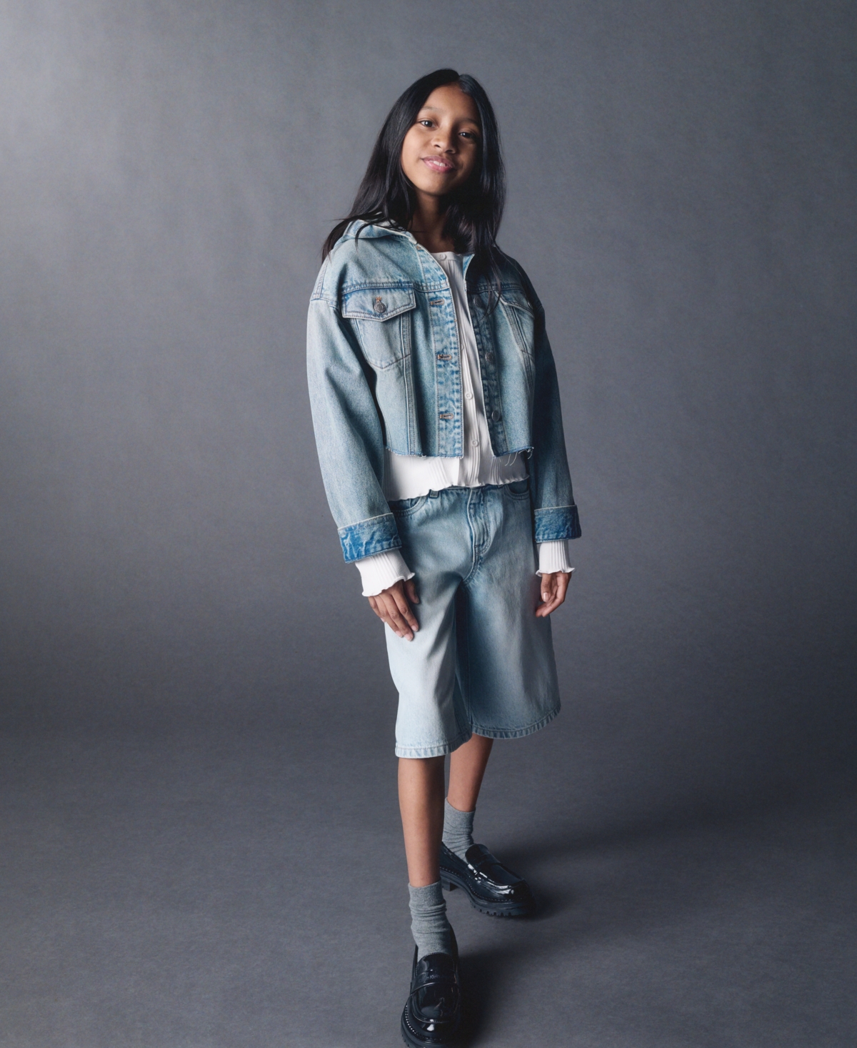 Click here for Calvin Klein Big Girls Denim Hooded Jean Jacket -... prices