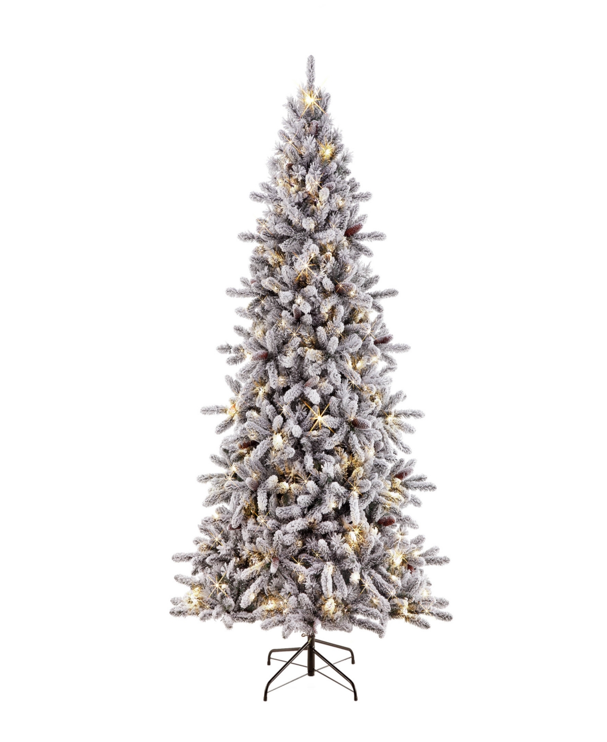 Click here for Puleo 6.5FT Pre-Lit Flocked Birmingham Fir Artific... prices