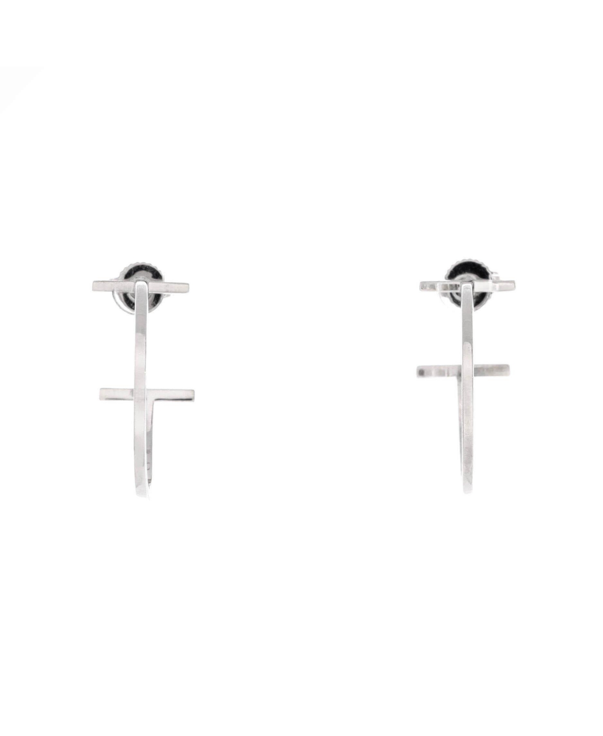 Click here for Pre-Owned Tiffany & Co. T Wire Hoop Earrings - 18k... prices