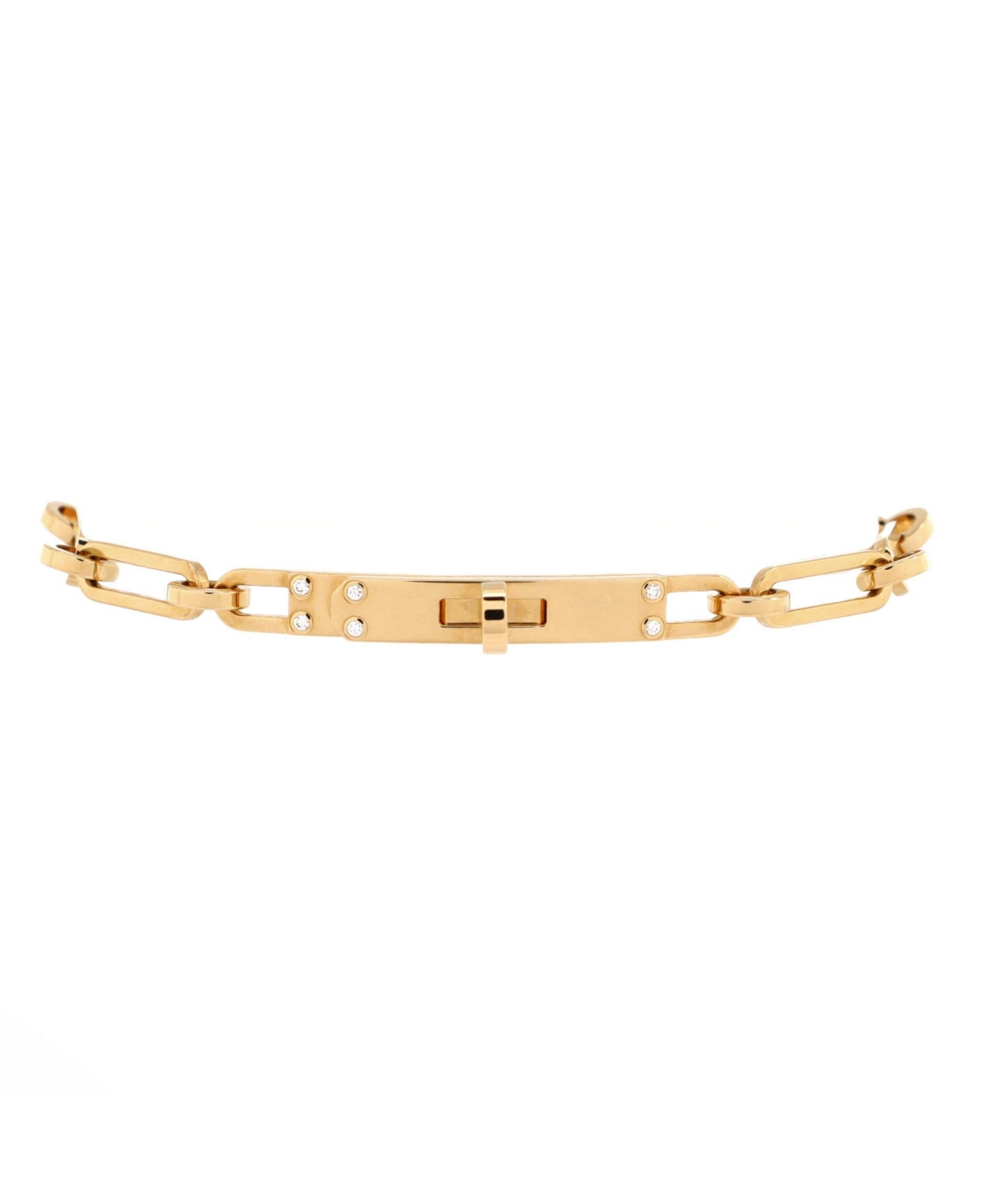 Click here for Pre-Owned HERMES Kelly Chaine Bracelet - 18k yello... prices