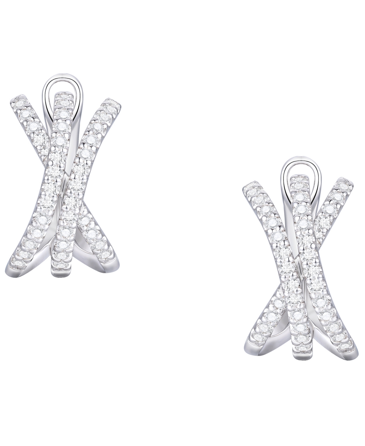 Click here for Macys Diamond Earrings (1/2 ct. t.w.) in Sterling... prices