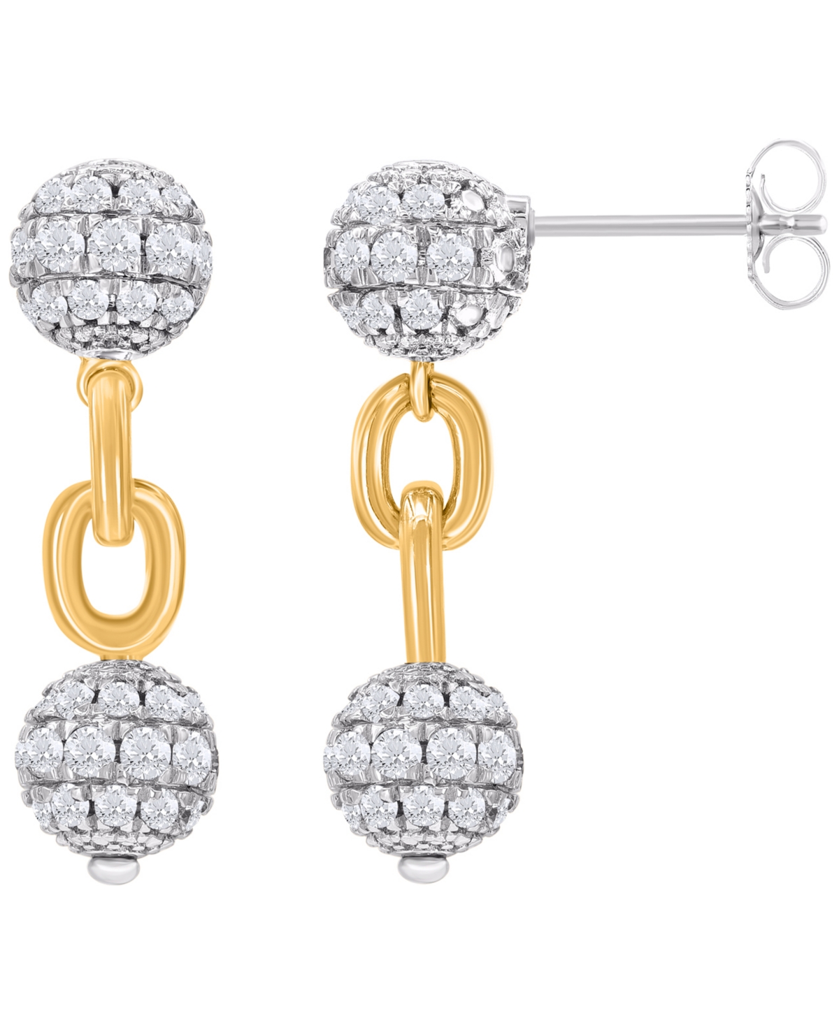 Click here for Macys Diamond Drop Earrings (1 ct. t.w.) in 14K Ye... prices
