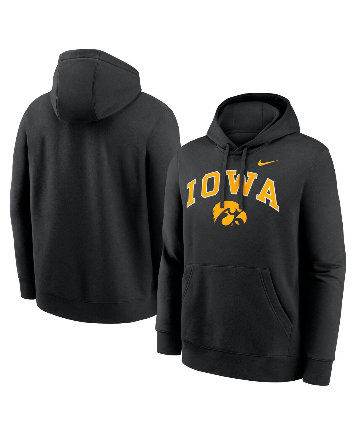 Click here for Nike Mens Black Iowa Hawkeyes Club Fleece Arch Pul... prices