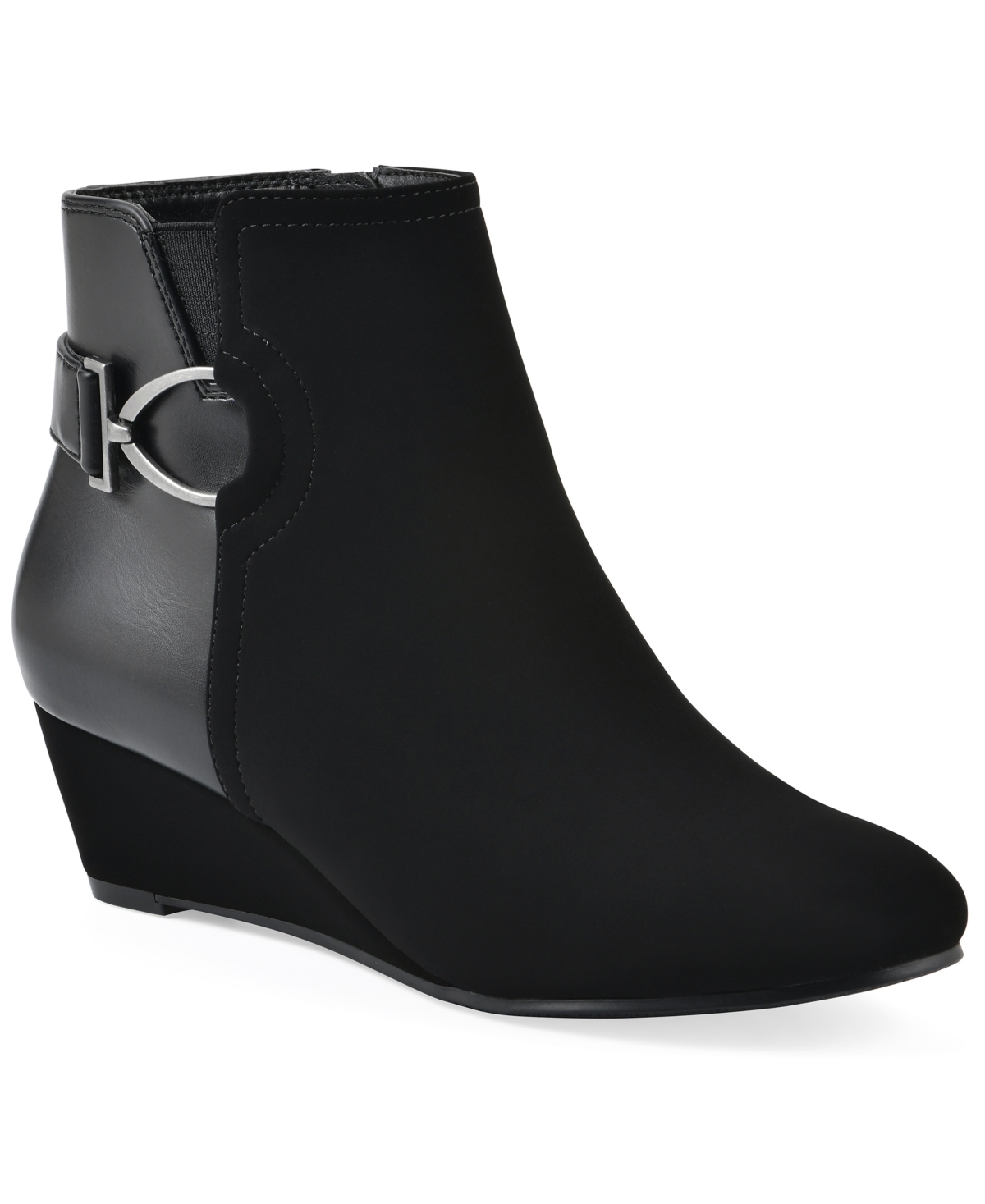 Click here for White Mountain Womens Chaise Wedge Booties - Black prices