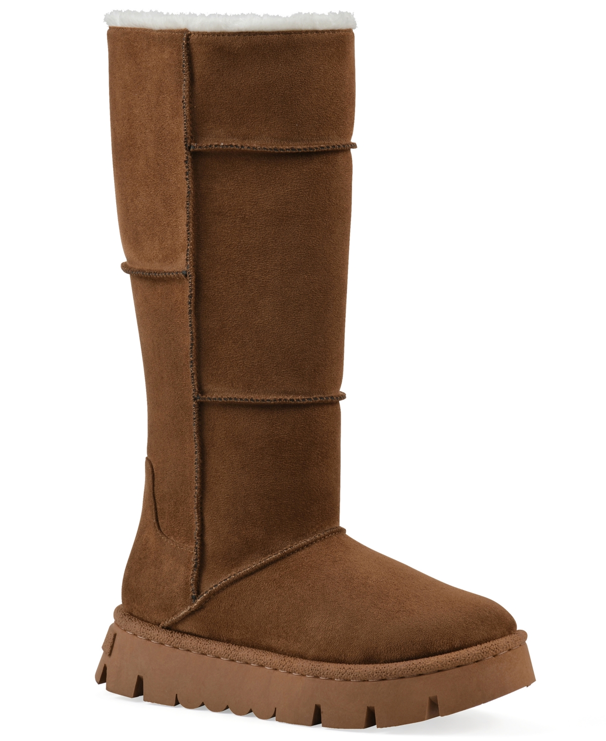 Click here for White Mountain Womens Tru Faux Fur Tall Boots - Ch... prices