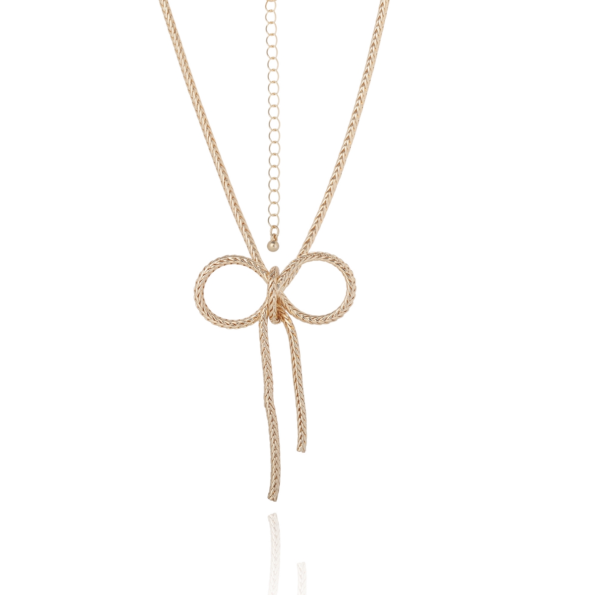 Click here for BCBGeneration Gold Bow Pendant Chain Necklace - Go... prices