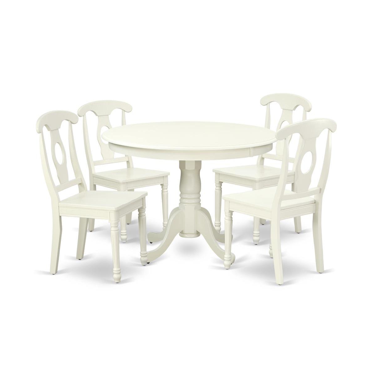 Click here for East West Furniture Dining Room Set Linen White -... prices