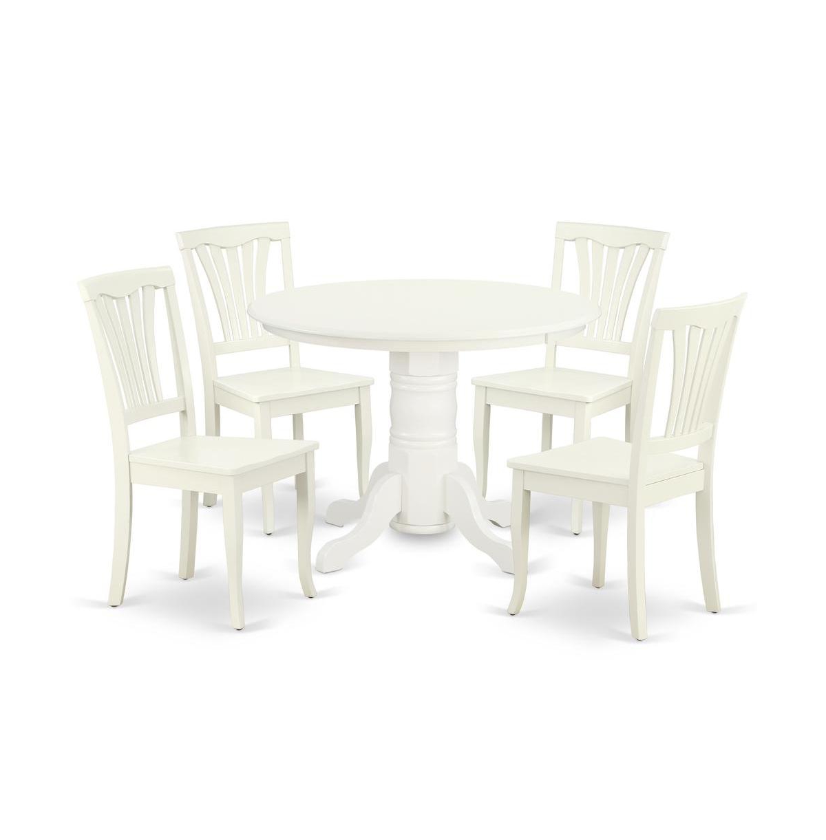 Click here for East West Furniture Dining Room Set Linen White -... prices
