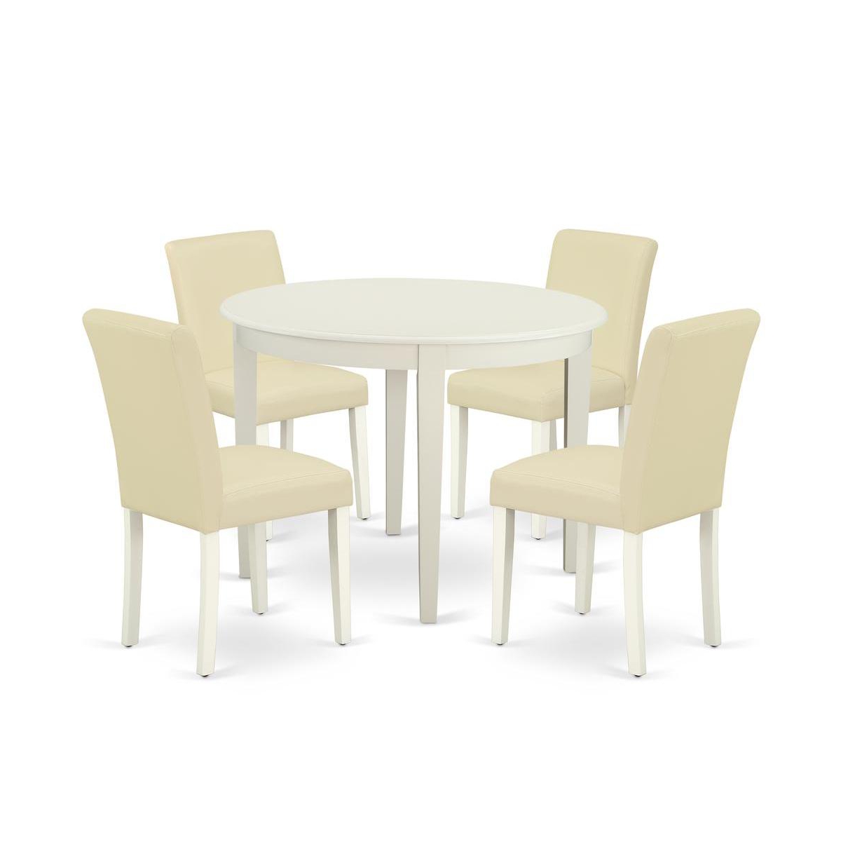 Click here for East West Furniture Dining Room Set Linen White -... prices