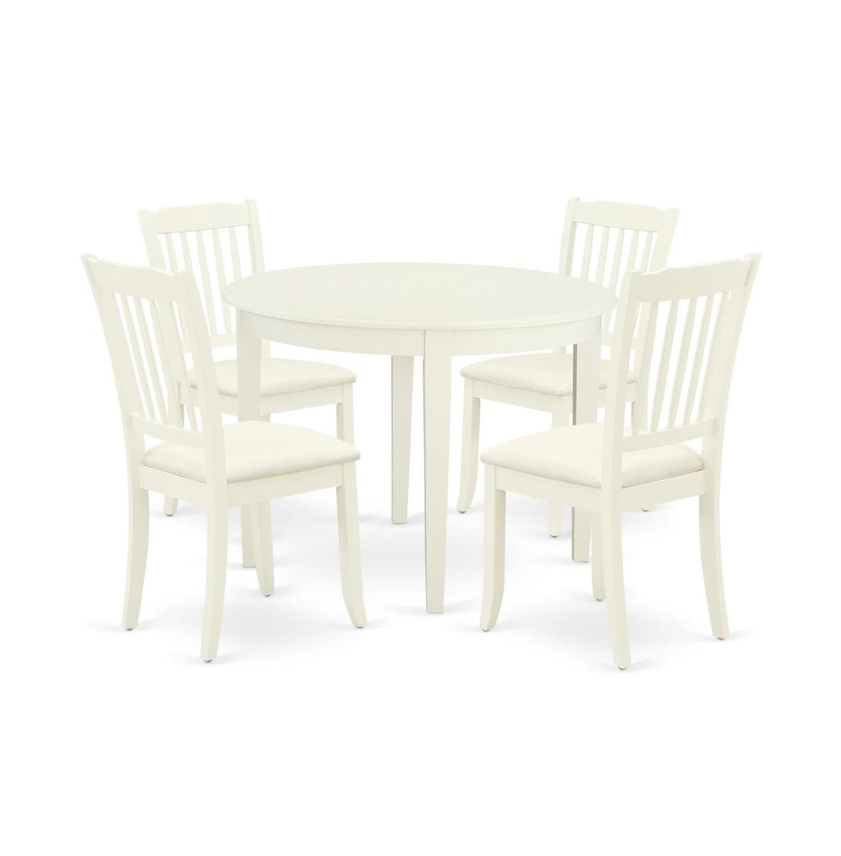 Click here for East West Furniture Dining Room Set Linen White -... prices