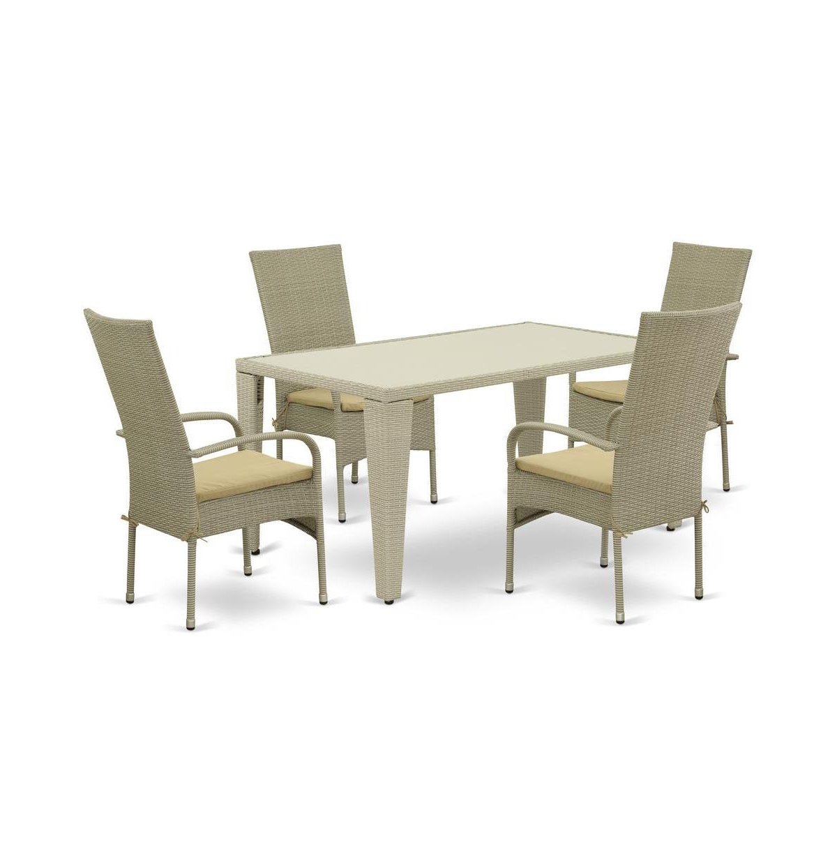 Click here for East West Furniture Wicker Patio Set Natural Linen... prices