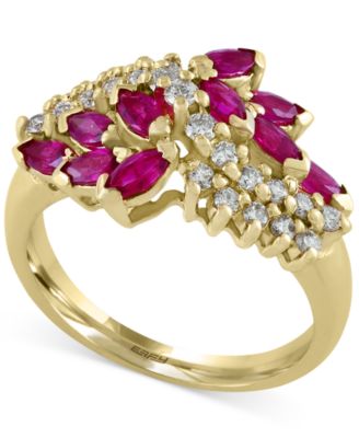 Ruby Royale by EFFY Ruby (1-1/8 ct. t.w.) and Diamond (1/3 ct. t.w ...