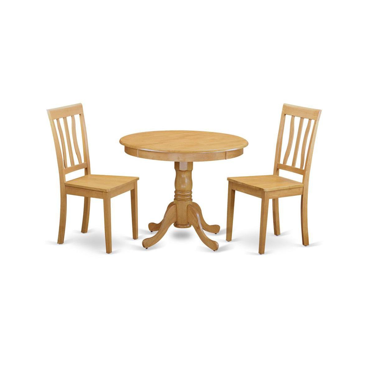 Click here for East West Furniture 3 Pc Kitchen Table set-round K... prices