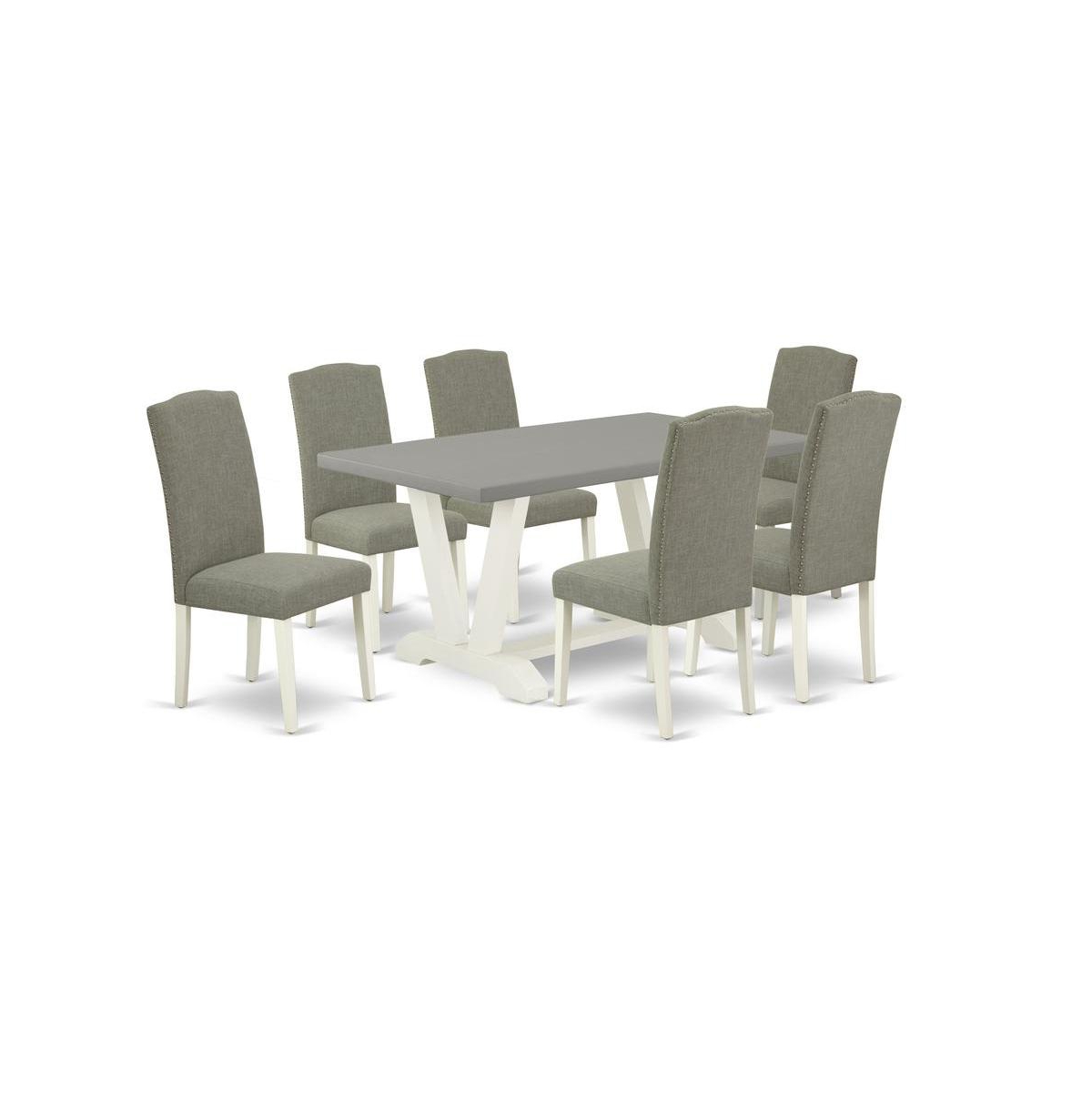 Click here for East West Furniture 7-Piece Fashionable Dining Roo... prices