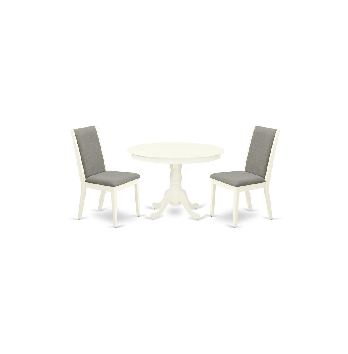 Click here for East West Furniture Dining Room Set Linen White -... prices