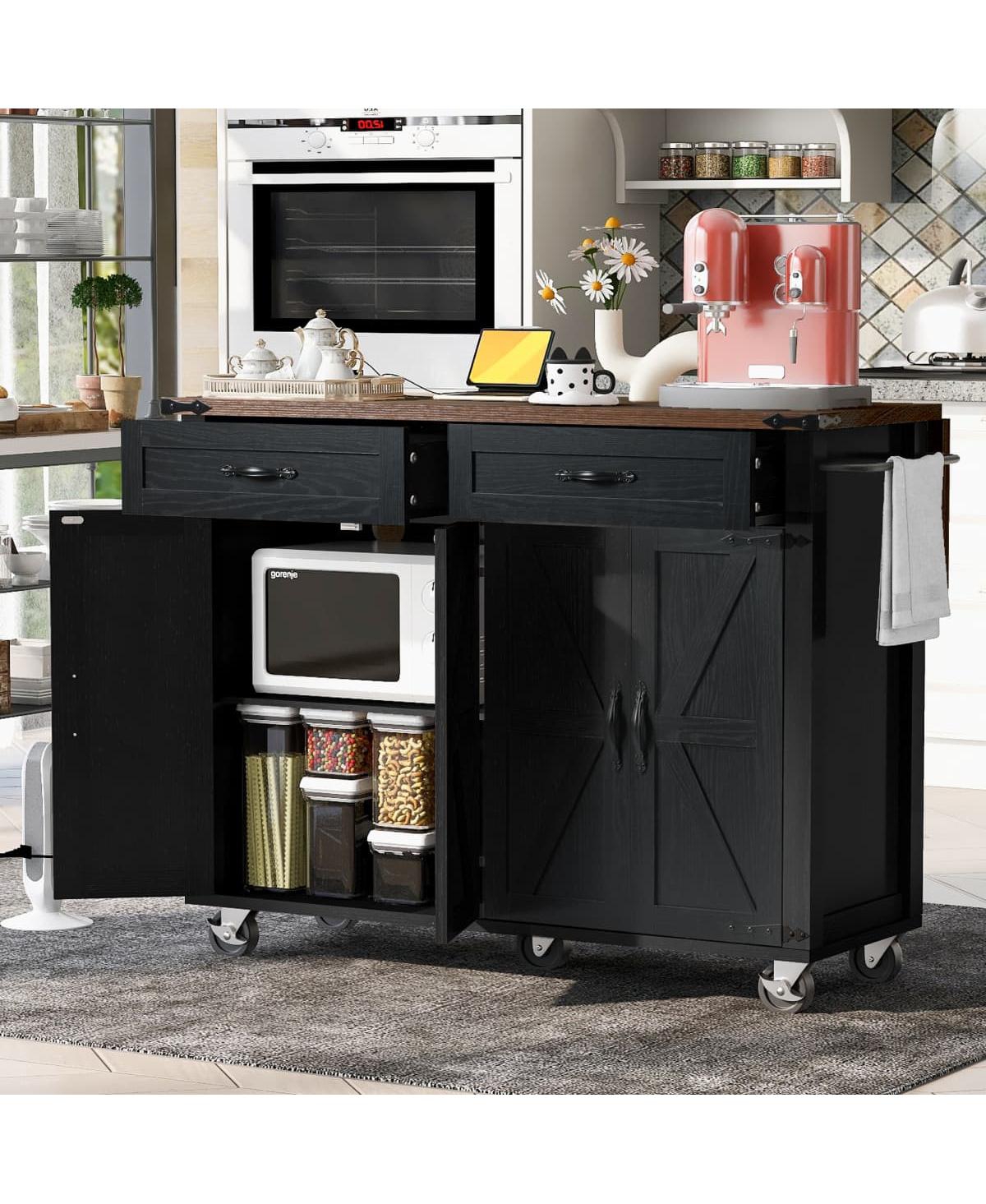 Click here for Maison Boucle 47.2 White Farmhouse Rolling Kitchen... prices