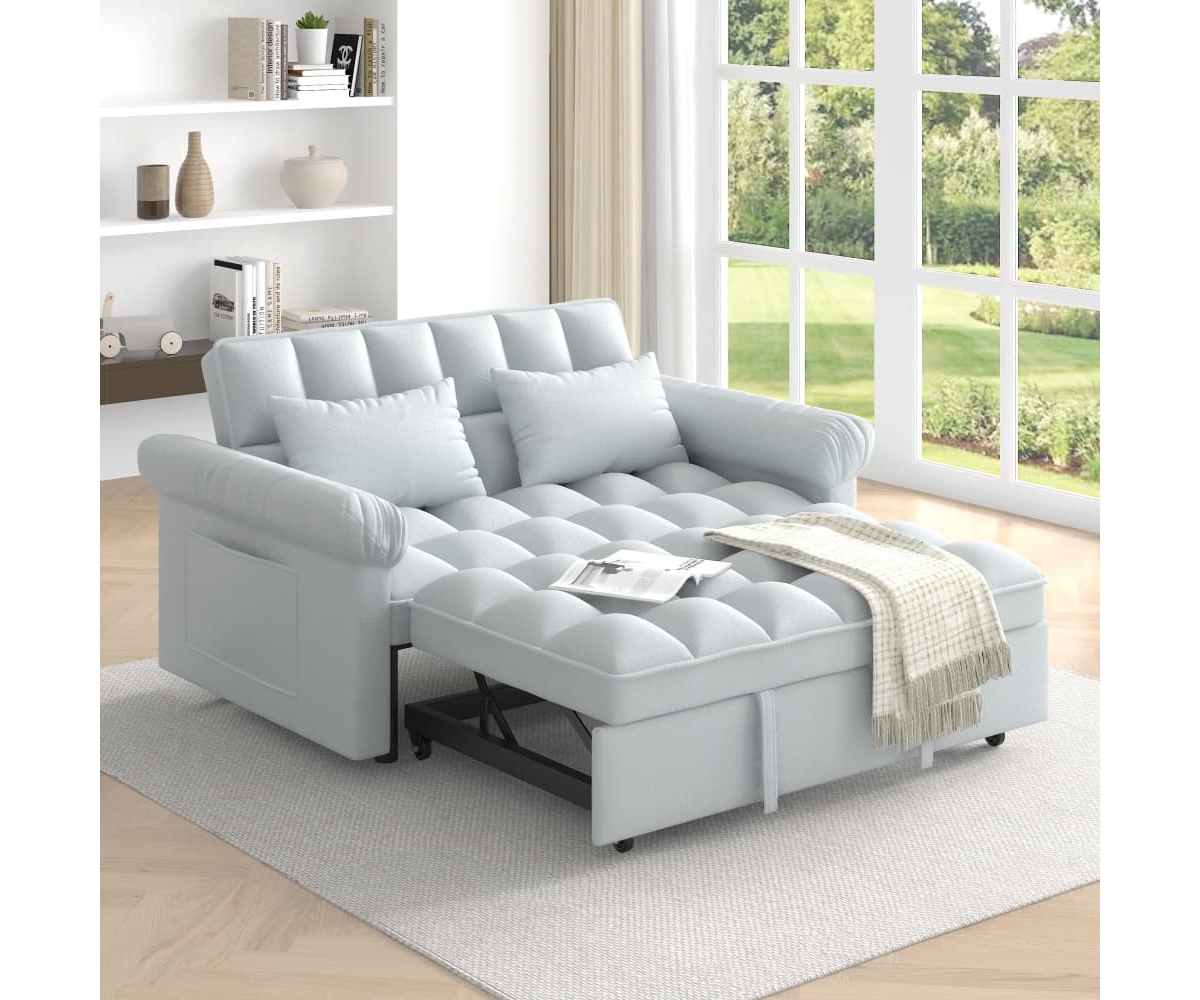 Click here for Maison Boucle Pull-Out Sleeper Loveseat Sofa  Comp... prices