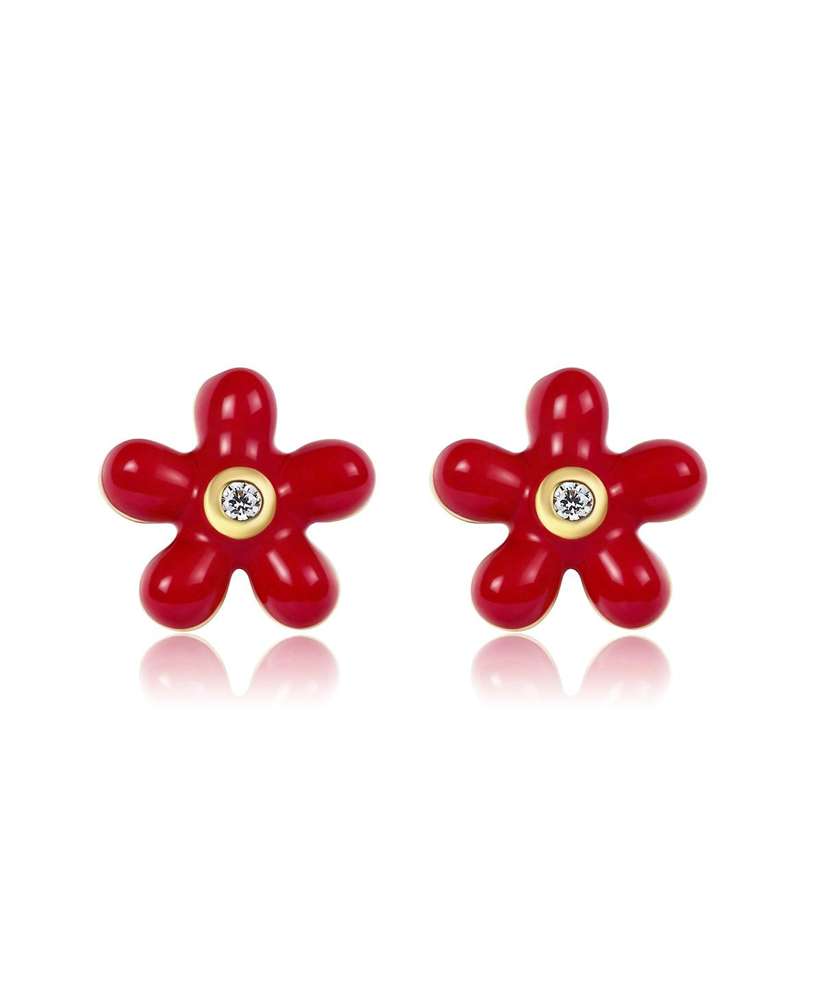 Click here for Anna Zuckerman Petit Rosie Earrings in Red - Red prices