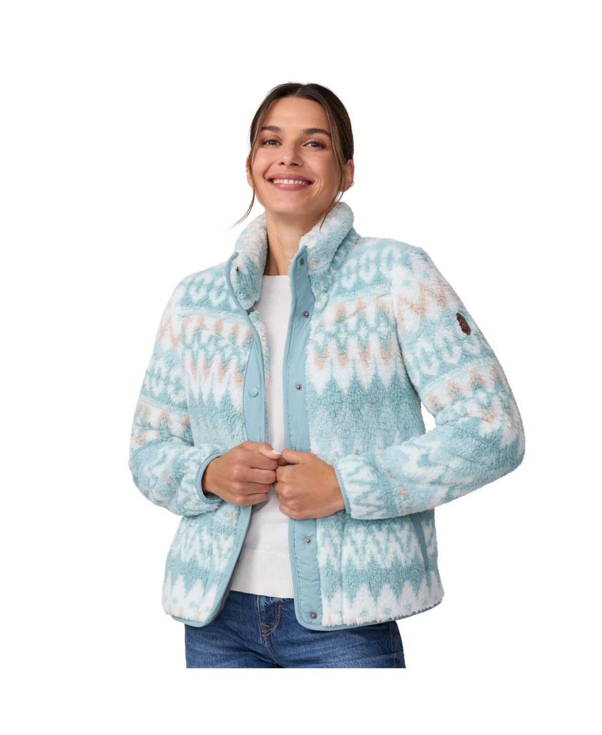 Click here for Free Country Womens Sherpa Butter Pile Button Fron... prices