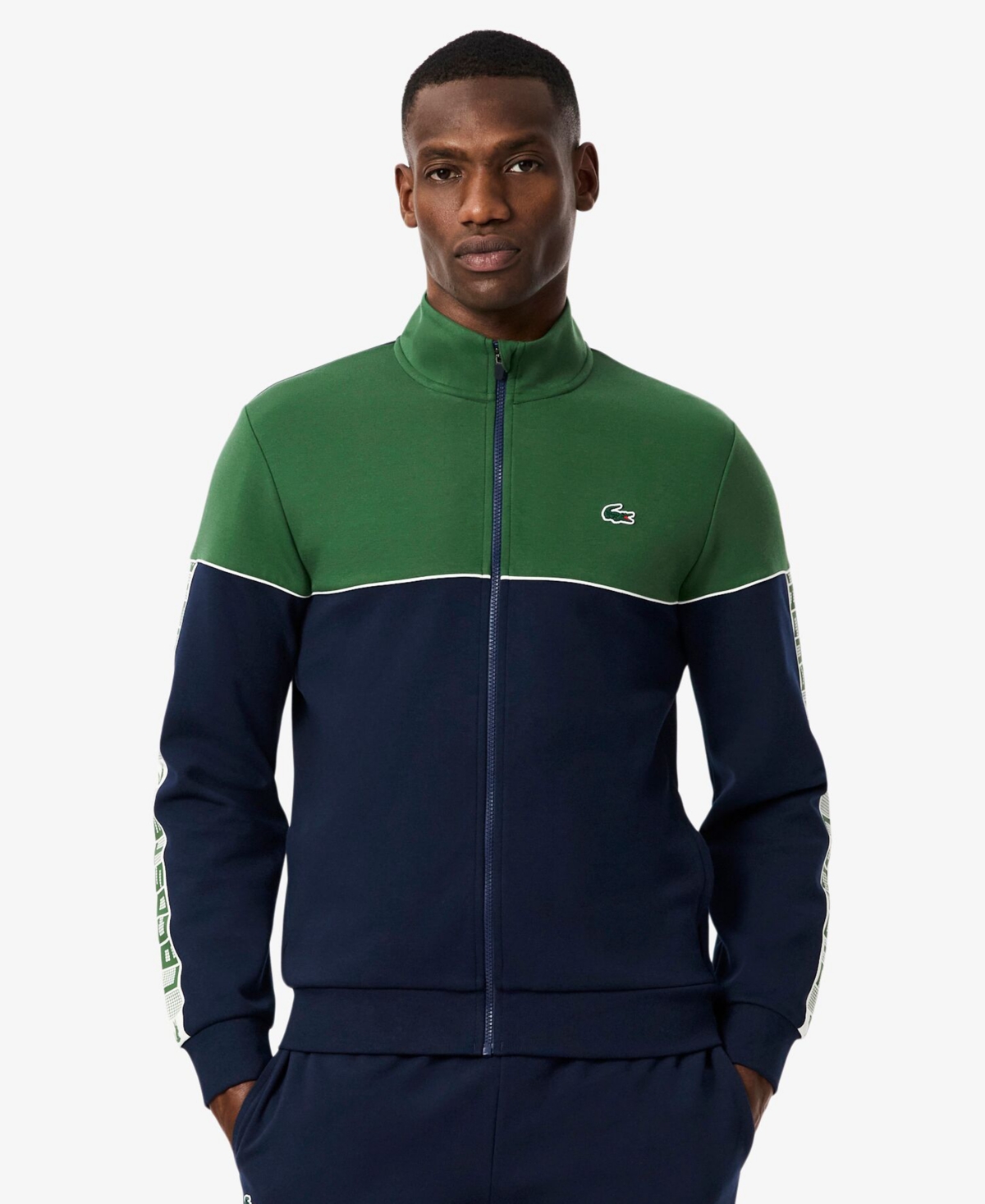 Click here for Lacoste Mens Zip-Up Long Sleeves Sweatshirt - Navy... prices
