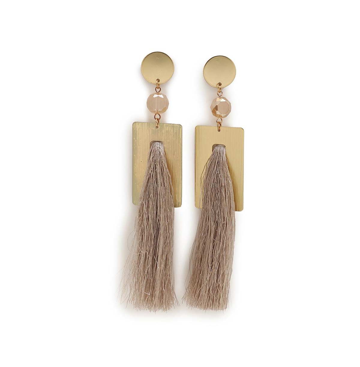 Click here for Sohi Womens Multicolour Tassel Drop Earrings - Lig... prices