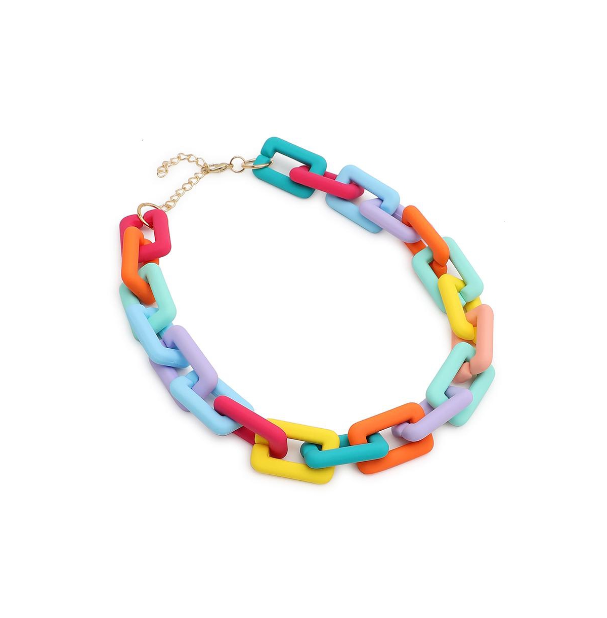 Click here for Sohi Womens Link Chain Necklace - Blue prices