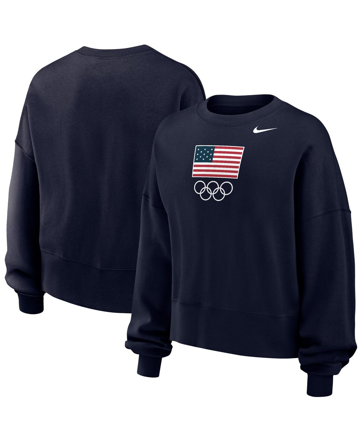 Click here for Nike Womens Navy Team Usa Oversized Phoenix Pullov... prices