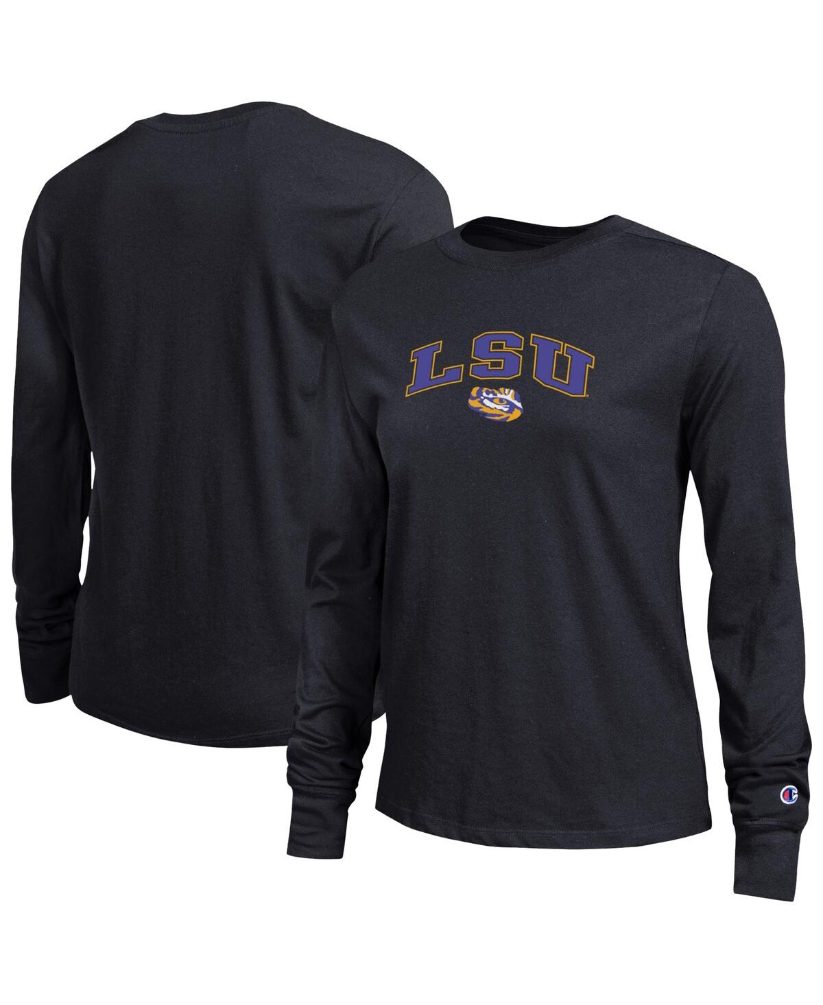 Click here for Champion Womens Black Lsu Tigers Arch Over Logo Lo... prices