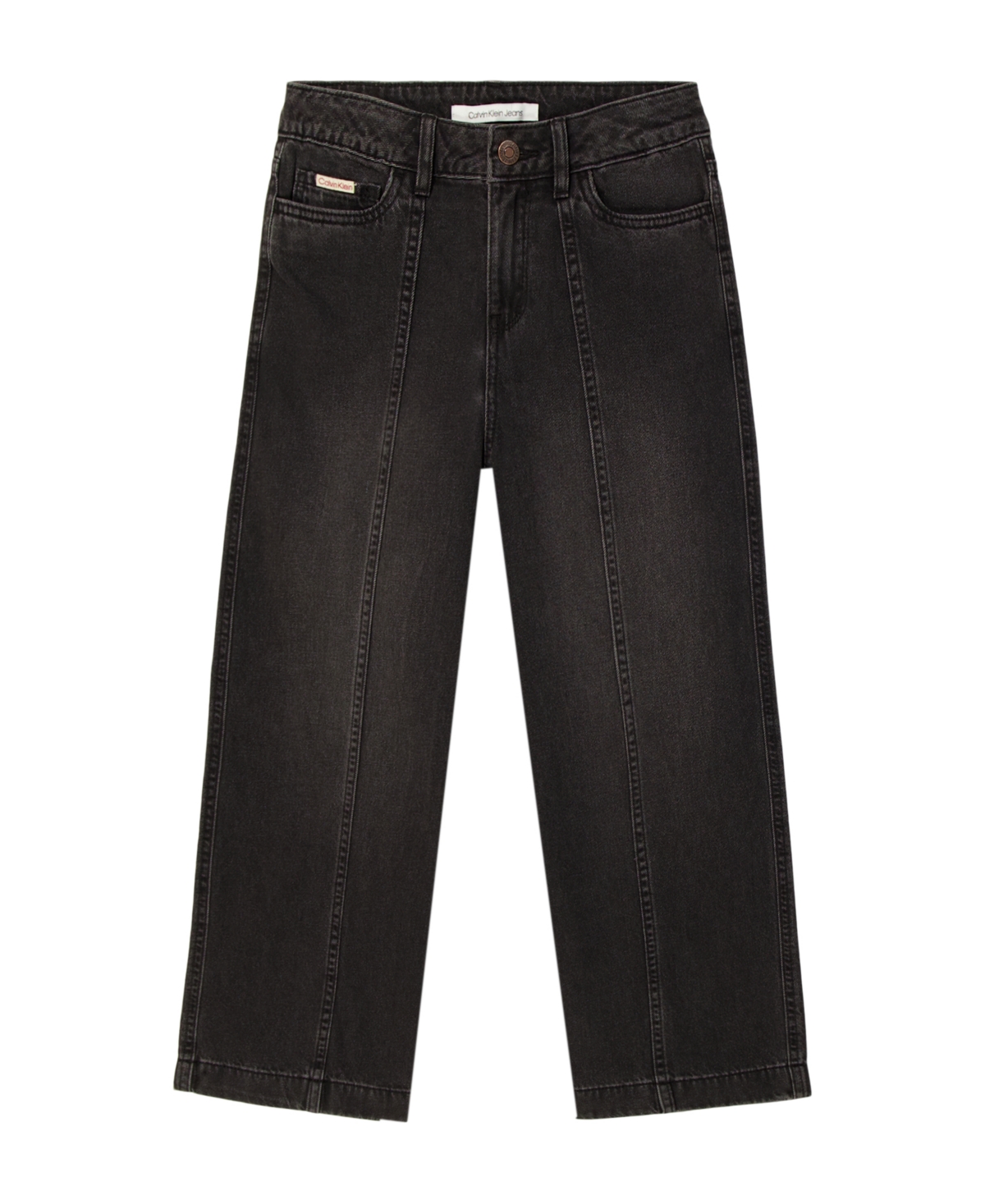 Click here for Calvin Klein Girls 7-16 Seamed Wide-Leg Denim Jean... prices