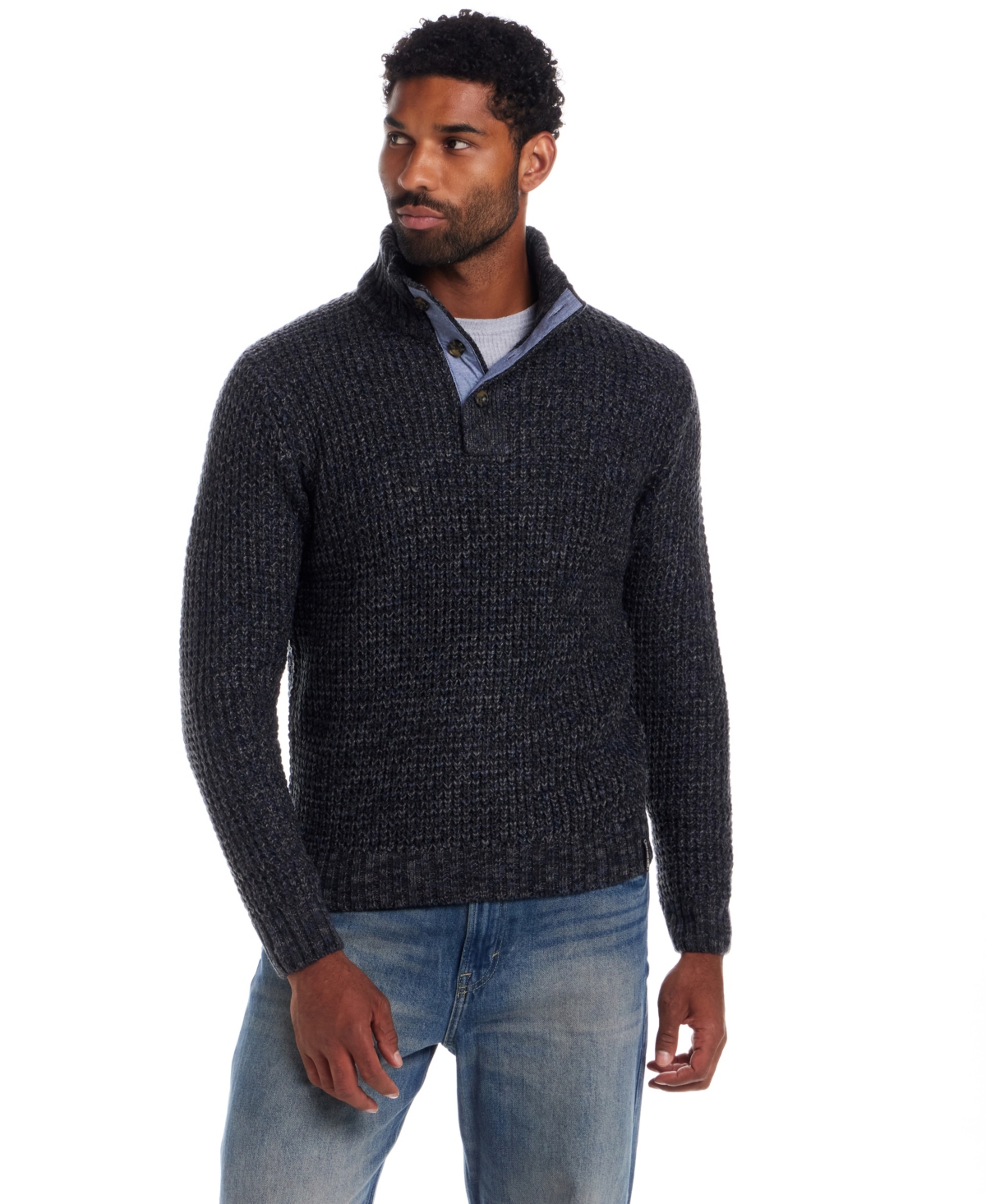 Click here for Weatherproof Vintage Mens Textured Mock Neck Sweat... prices