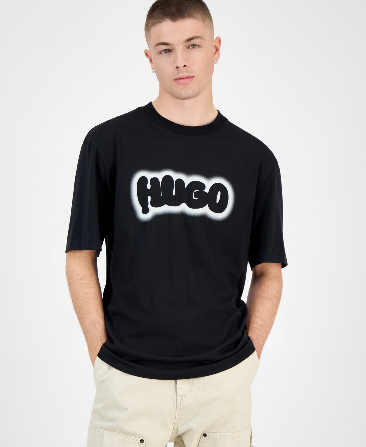 Click here for Hugo Boss Mens Nedrix Short-Sleeve Crewneck Logo-G... prices