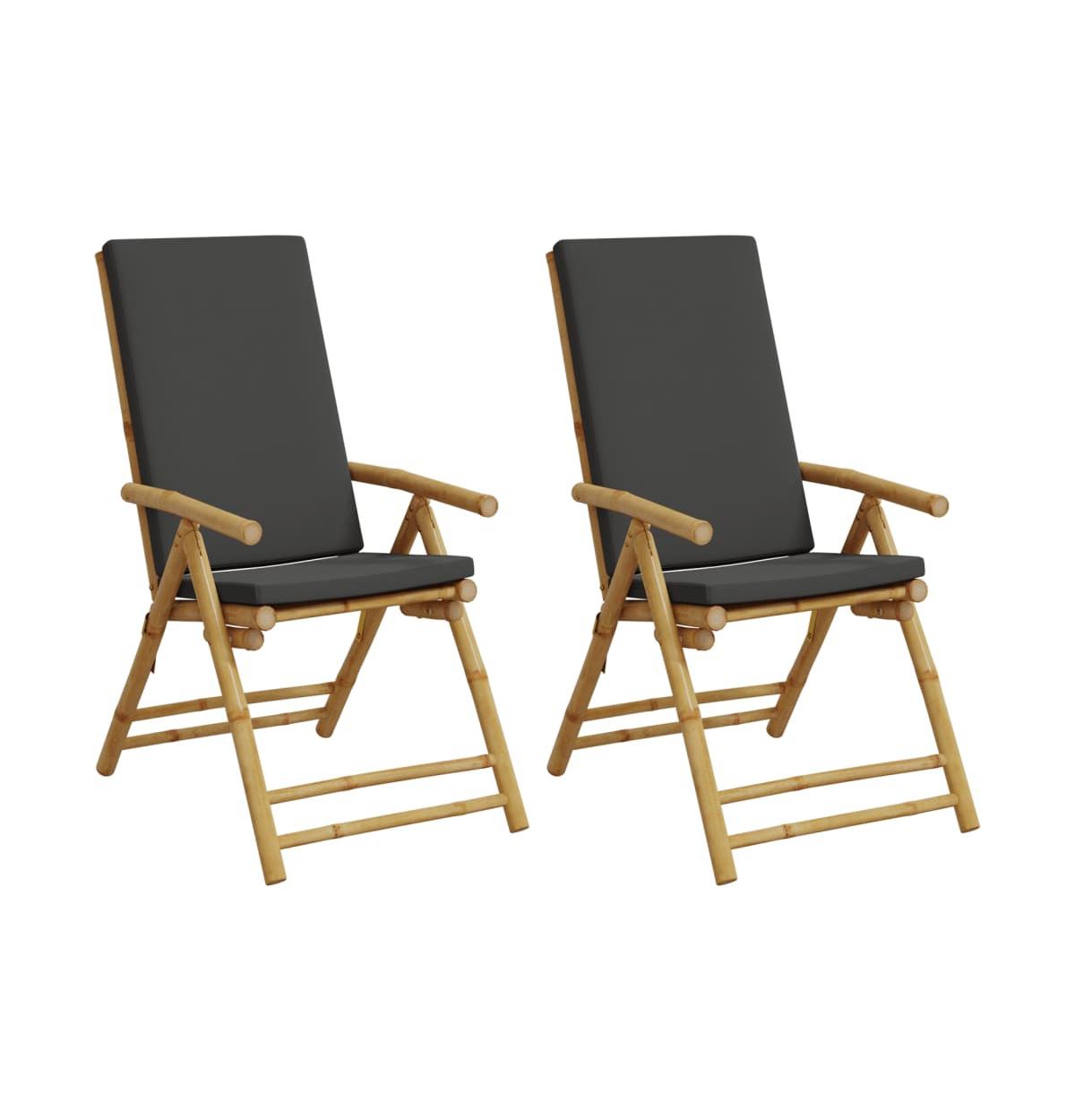 Click here for vidaXL Folding Patio Reclining Chairs 2 pcs with C... prices