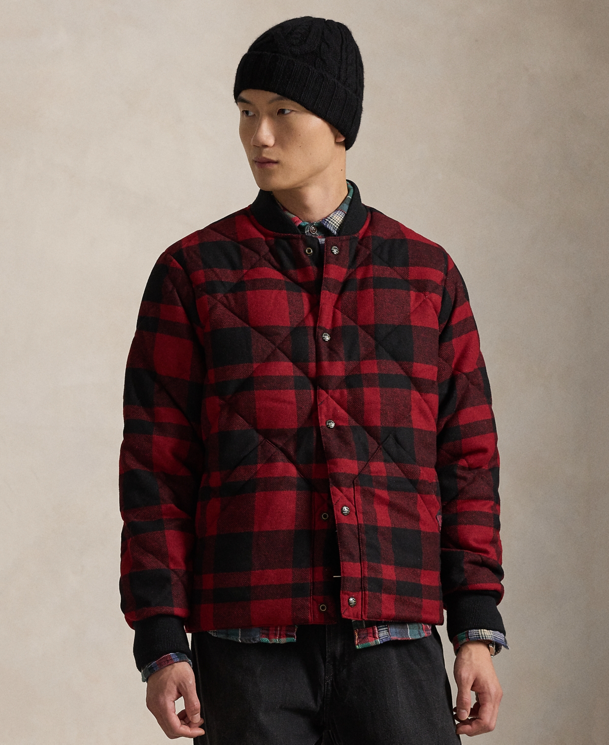 Polo Ralph Lauren Mens Baseball Collar Buffalo Check Jacket - Buffalo Plaid
