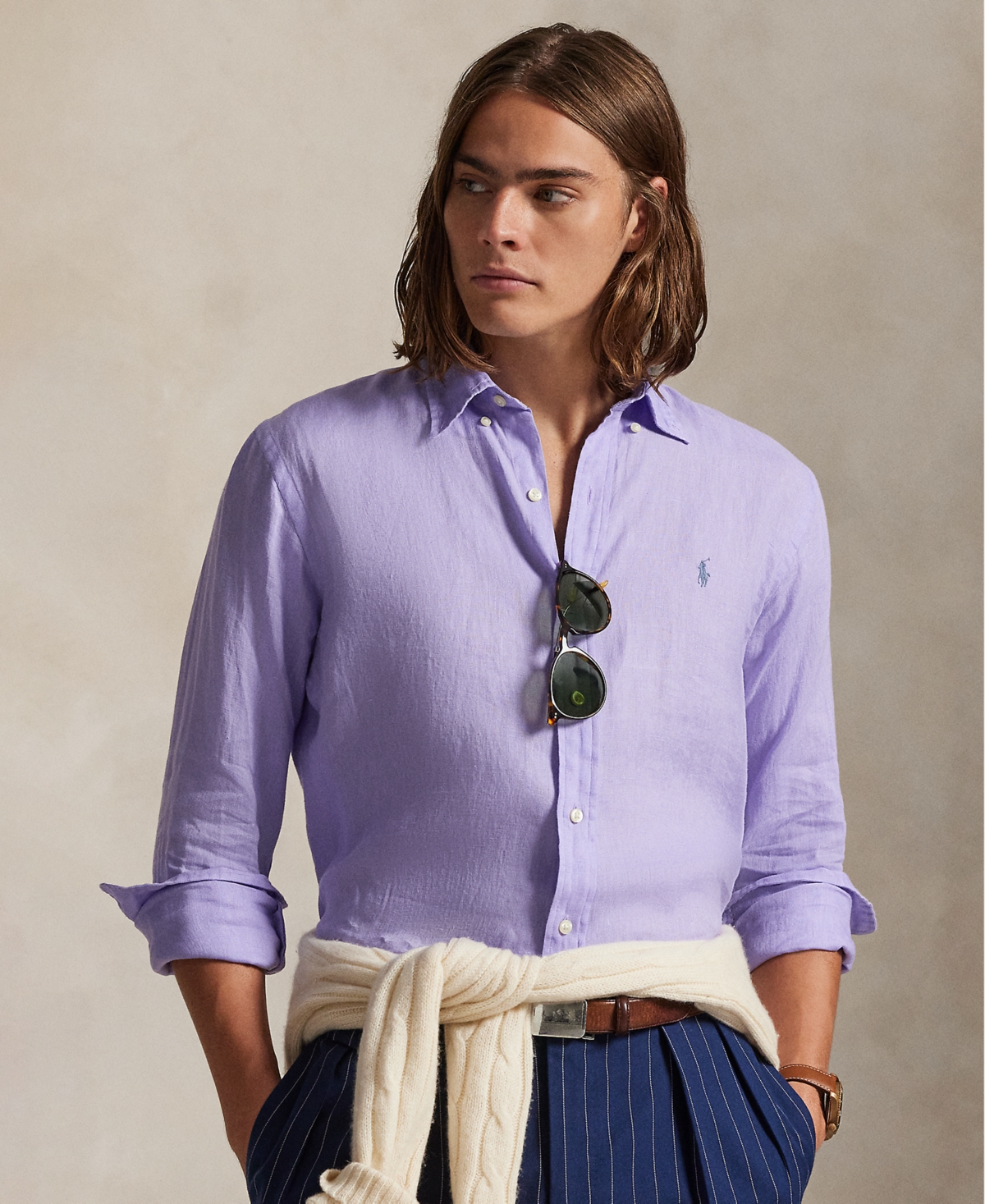 Click here for Polo Ralph Lauren Mens Classic Fit Linen Shirt - S... prices