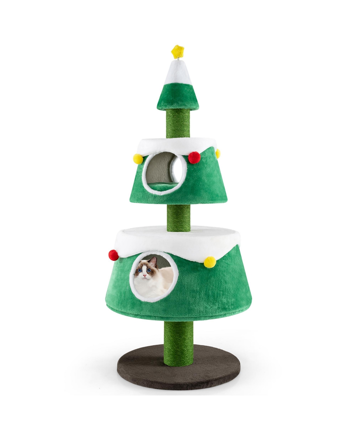 Click here for Gymax Christmas Cat Tree for Indoor Cats w/ 2 Cond... prices