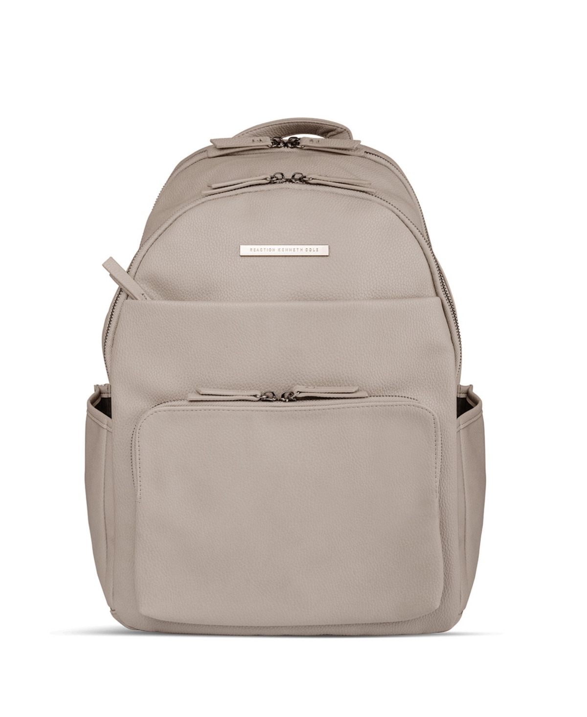 Kenneth Cole Reaction Double Compartment Faux Leather Marley Womens Backpack - Taupe