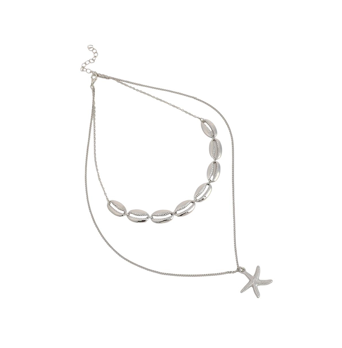 Click here for Sohi Womens The Bahamas Multi-Layer Necklace - Sil... prices