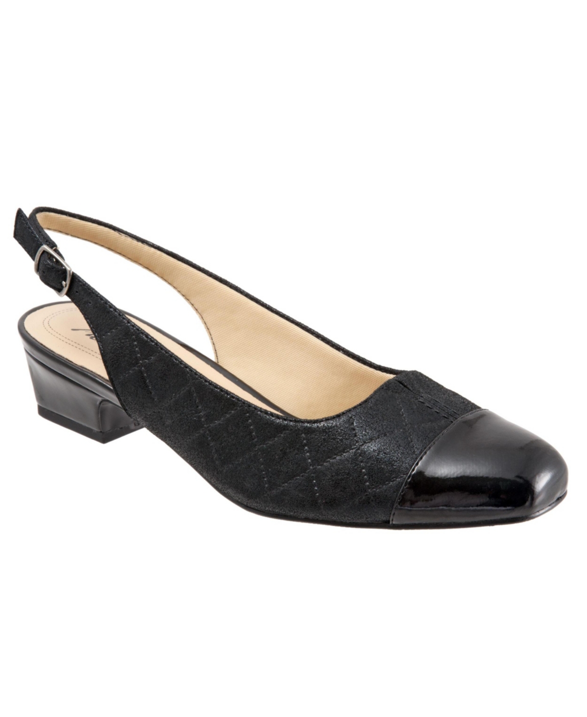 Click here for Trotters Dea Pump - Black quilted prices
