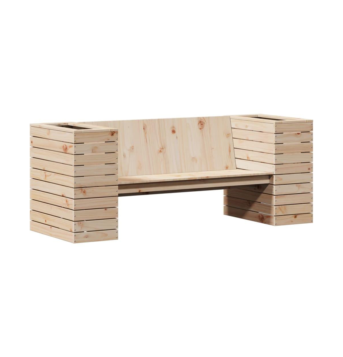 Click here for Planter Bench Natural Pine Solid Pine Wood 66.9x23... prices