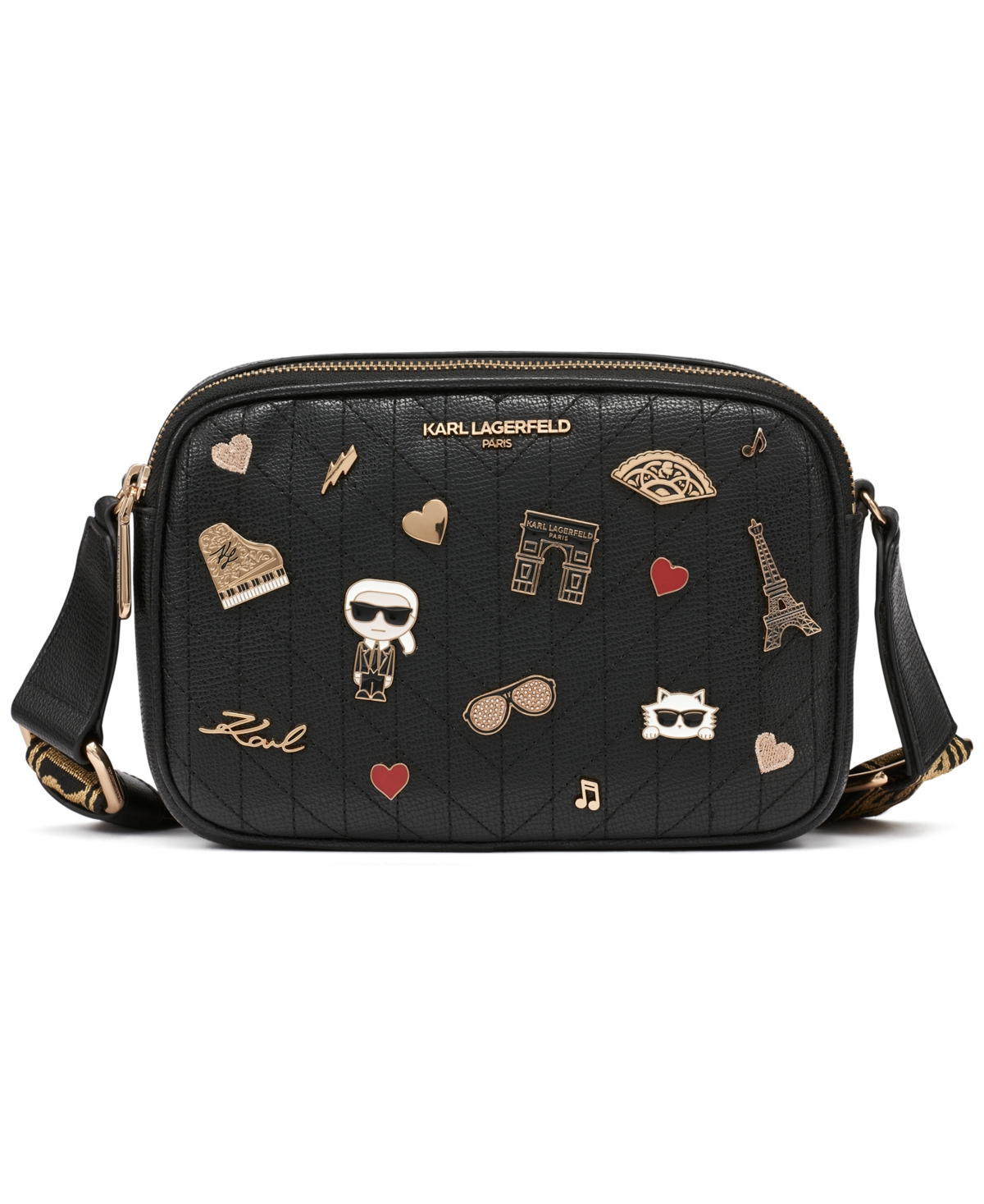 Click here for Karl Lagerfeld Paris Maybelle Crossbody Bag - Blac... prices